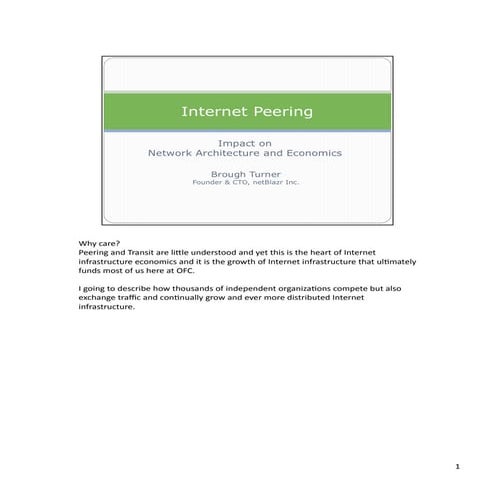 Internet peering, with annotations | PDF