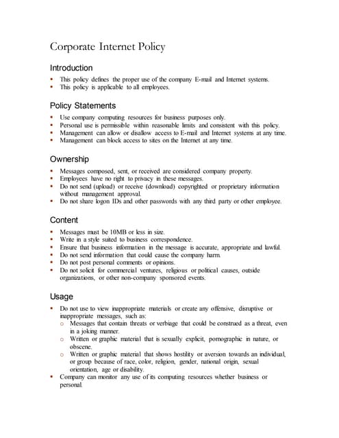 E-mail Policy Memo_Sample | DOCX