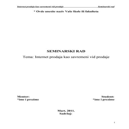 Internet prodaja kao savremeni vid prodaje | DOC