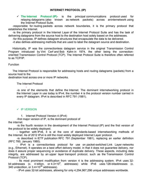 Future protocol IP v6 | PPTX | Internet | Computing