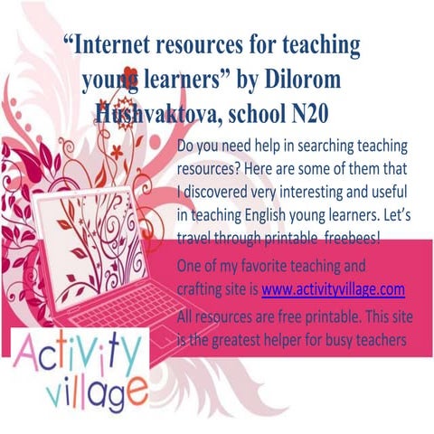 Internet resources for teaching young learners | PPTX