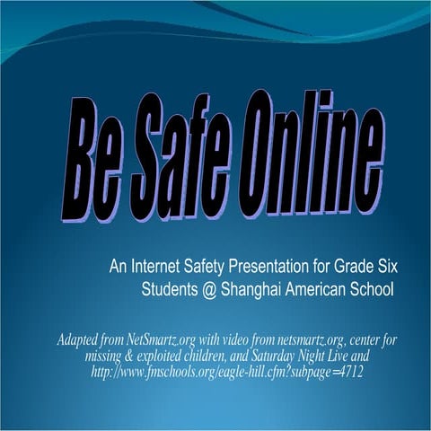 Internet Safety | PPT