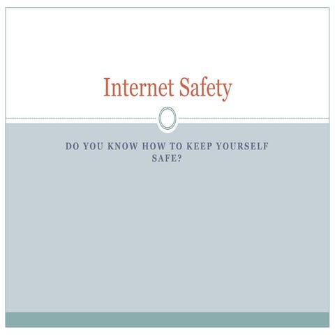 Internet safety | PPT