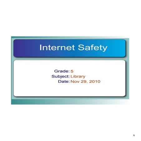 Internet Safety Lesson Quiz | PDF
