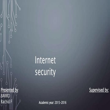Internet security 2016 | PPTX