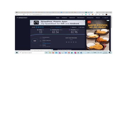 Internet speed test result | PDF