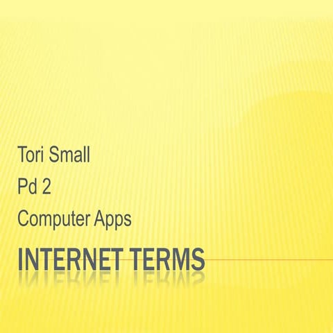 Internet Terms Slideshow | PPTX