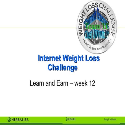 Internet weight loss challenge wk 12 | PPT