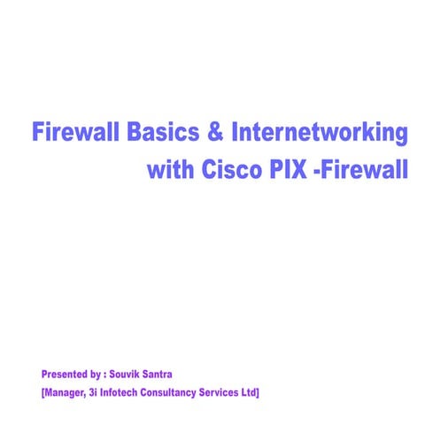 Internetworking With Pix Firewall | PPS | Computing | Technology ...