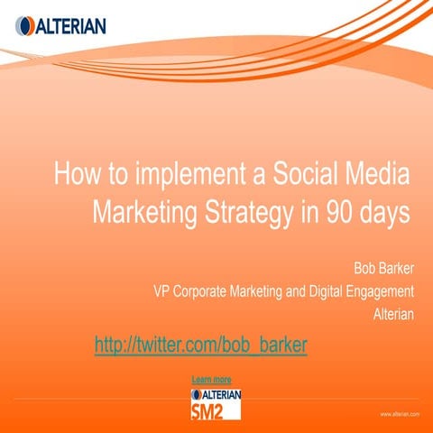 Internet World 2010 - How to Implement a Social Media Marketing ...