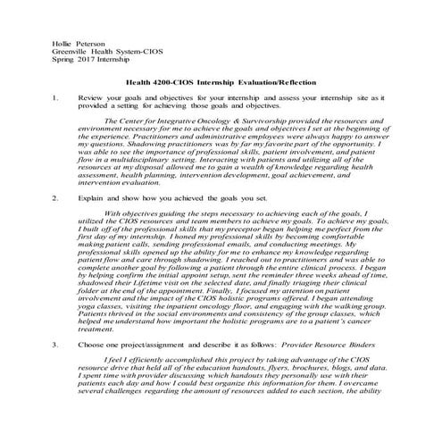 Intern Final Reflection | DOCX