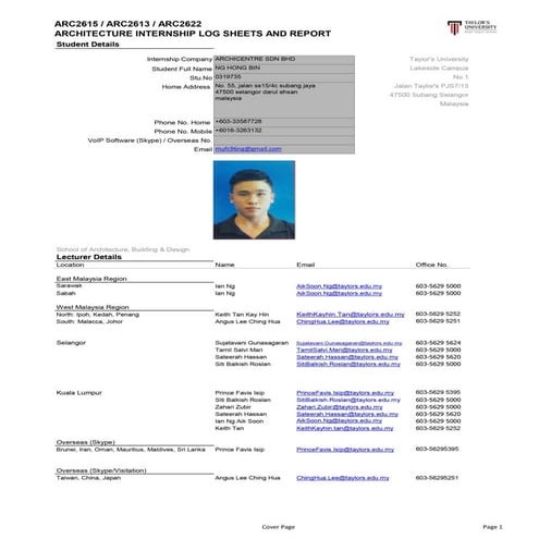 Intern log sheet | PDF