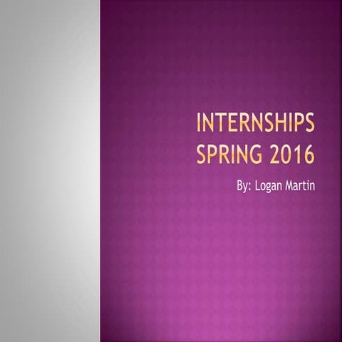 Internship powerpoint | PPTX