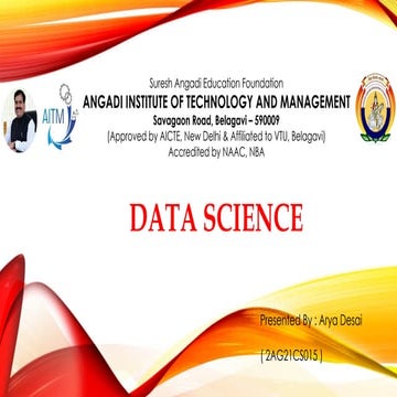 Internship Presentation on the Data Science | PPTX