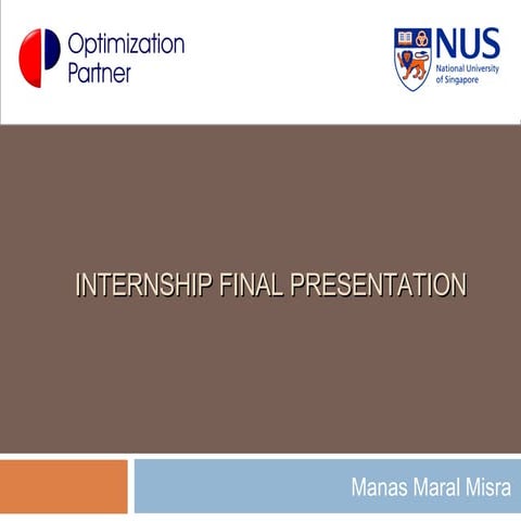 Internship Final Presentation | PPT