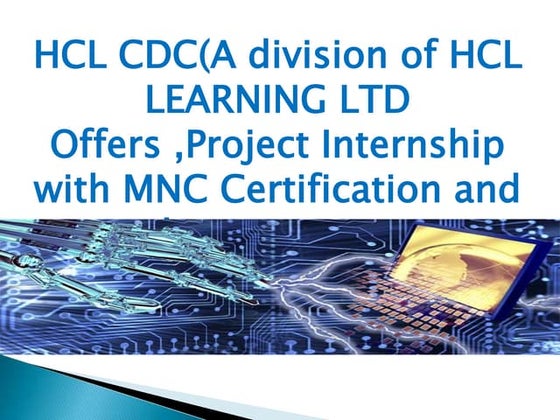 Internship @ HCL Velachery, Chennai. | DOCX