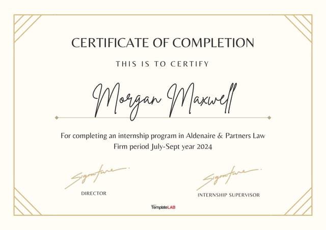 Internship Certificate Of Completionpptx