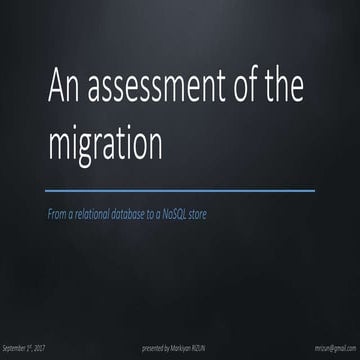 Migration Of A Relational Database To A Nosql Store Ppt 8058