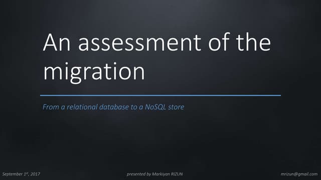 Migration Of A Relational Database To A Nosql Store Ppt 8058