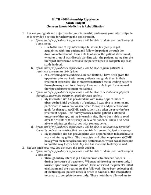 Internship Reflection | DOCX | Undergraduate Education | College Education