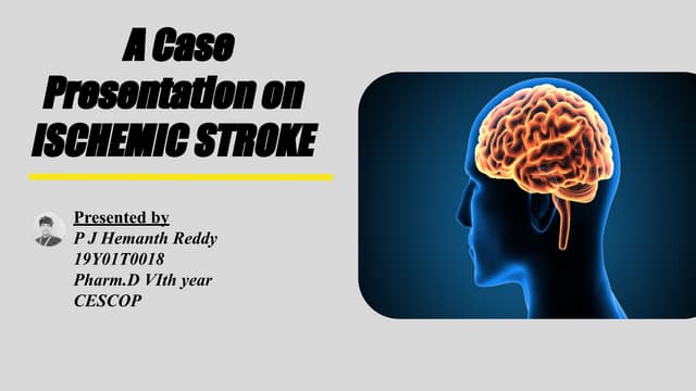 Case Presentation On Acute Ischemic Stroke Pptx