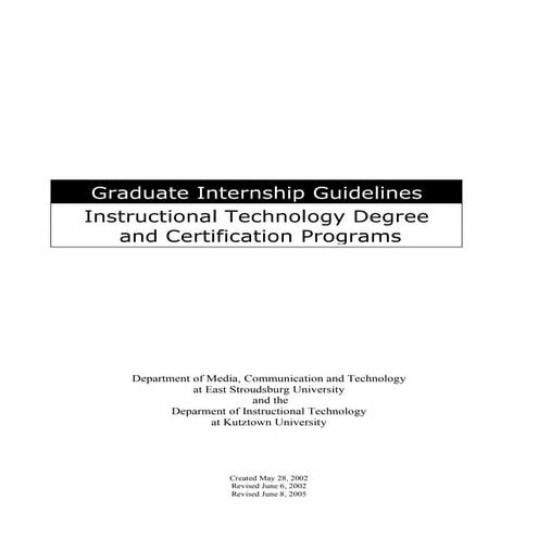 Internship Guidelines6 6 05 | PDF