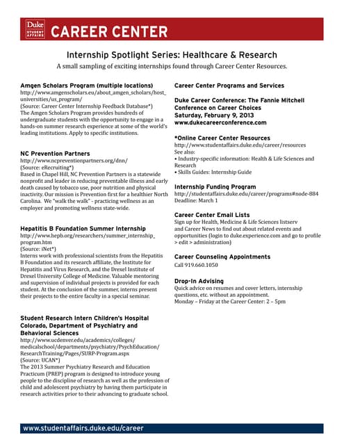 Internship Spotlight: Start-Ups and Entrepreneurship | PDF