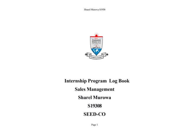 Sample of A logbook for Bachelor of Science in computer science ...