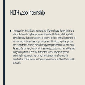 Internship Overview Powerpoint | PPT