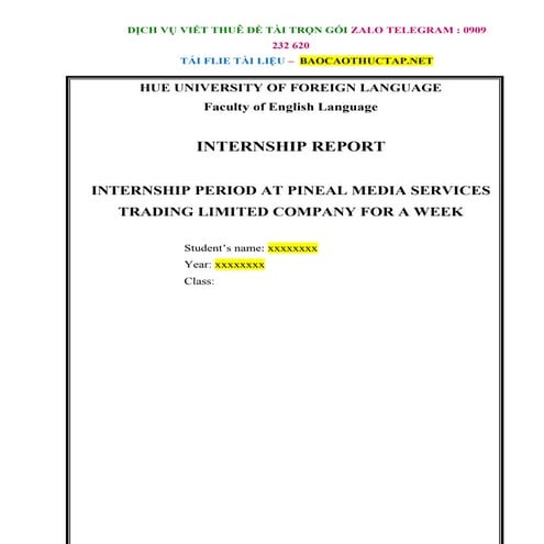 Internship Period At Pineal Media Services Trading Limited Company For ...