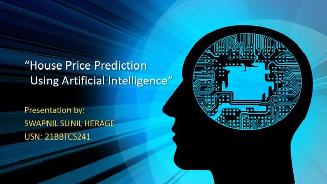 House Price Prediction Using Aiml Internship Pptx