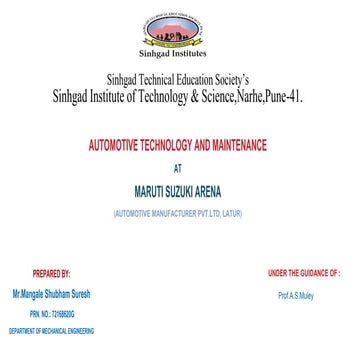 Industrial INTERNSHIP PPT | PPTX