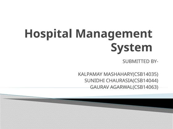 SRS for Hospital Management System | DOCX