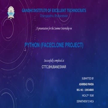 Internship PPT Face clone project sample 2.pptx