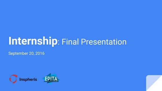 Sample Internship Presentation Ppt Ppt