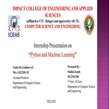 Internship_Presentation.pptx | Programming Languages | Computing