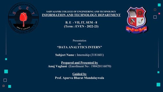 Vtu Technical Seminar 8th Sem On Scikit Learn Ppt