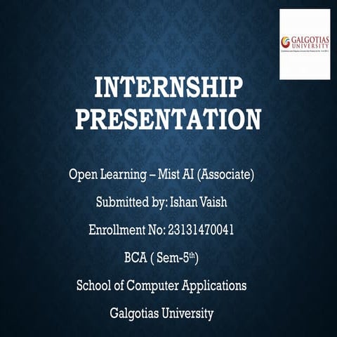Comprehensive Internship Experience on AI-Driven Networking with Mist ...