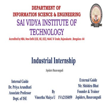 Internship Presentation An Template Pptx