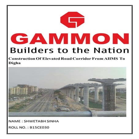 Internship project Report Gammon India pvt. ltd. | DOCX