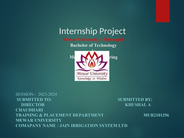 Internship project PPT (Khushal Chaudhari).ppt Internship project PPT (Khushal Chaudhari).ppt