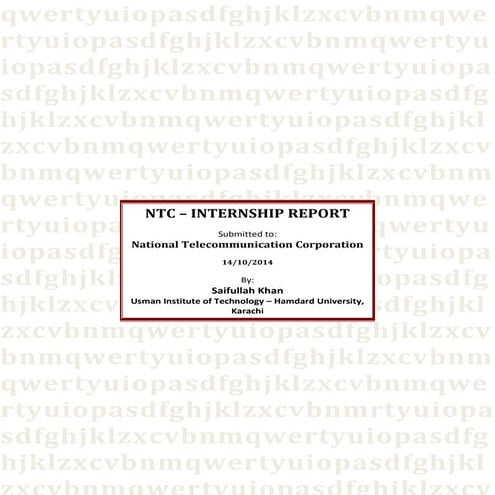Internship Report - NTC | DOC