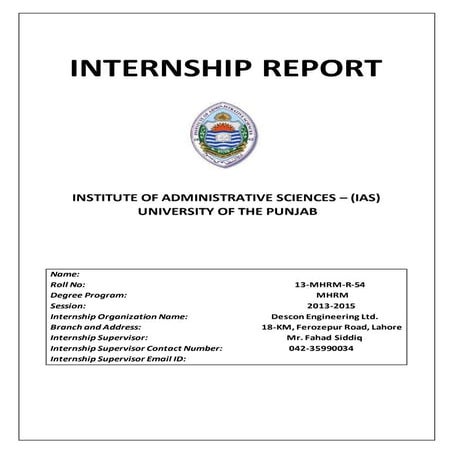 Internship report | DOCX