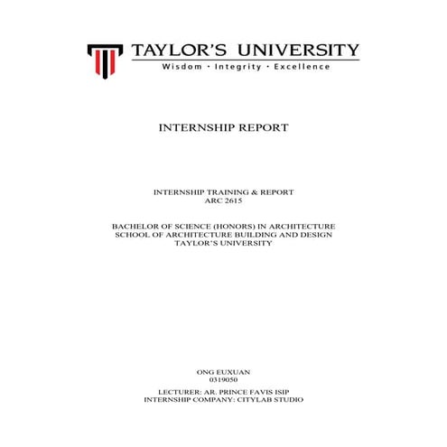 Internship Report | PDF