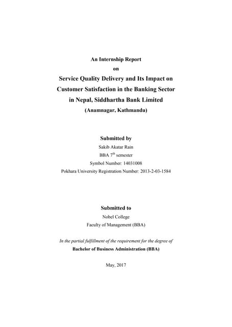 Guidelines for internship report | PDF