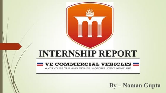 Internship report of mechanical student | PDF