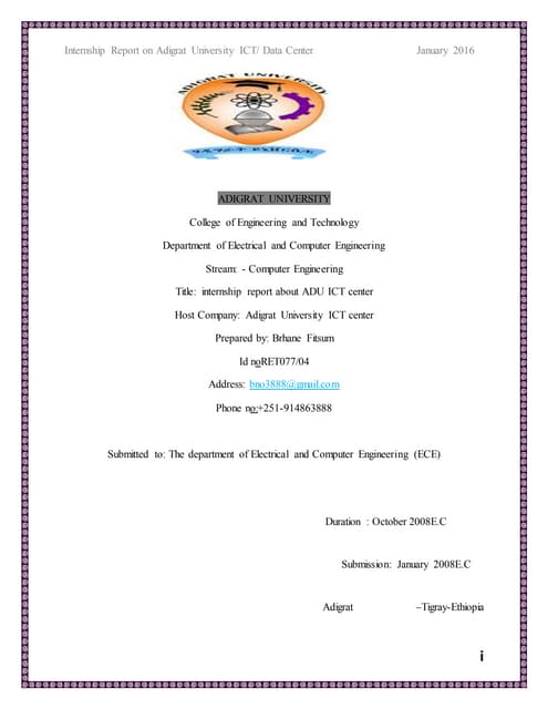 Computer science/ IT Fianl attachment report | PDF