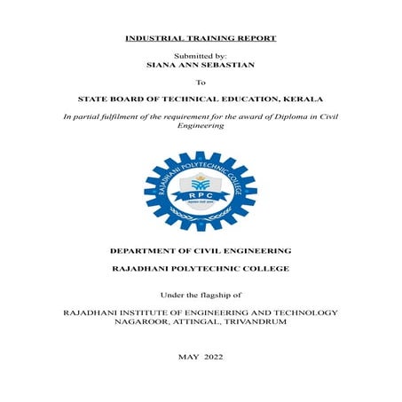 Internship Report Semester 2 Civil Engineering. | PDF