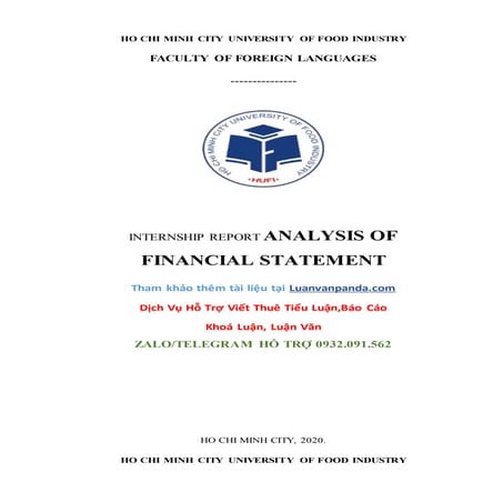 Internship Report Analysis Of Financial Statement | DOC