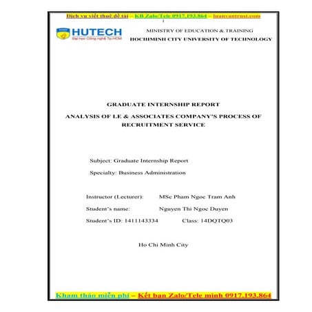 Internship report analysis of le & associates company’s process of ...